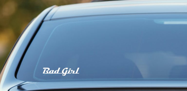 Bad Girl sticker, gift for girl drivers, Vinyl Decal - Elysiumology