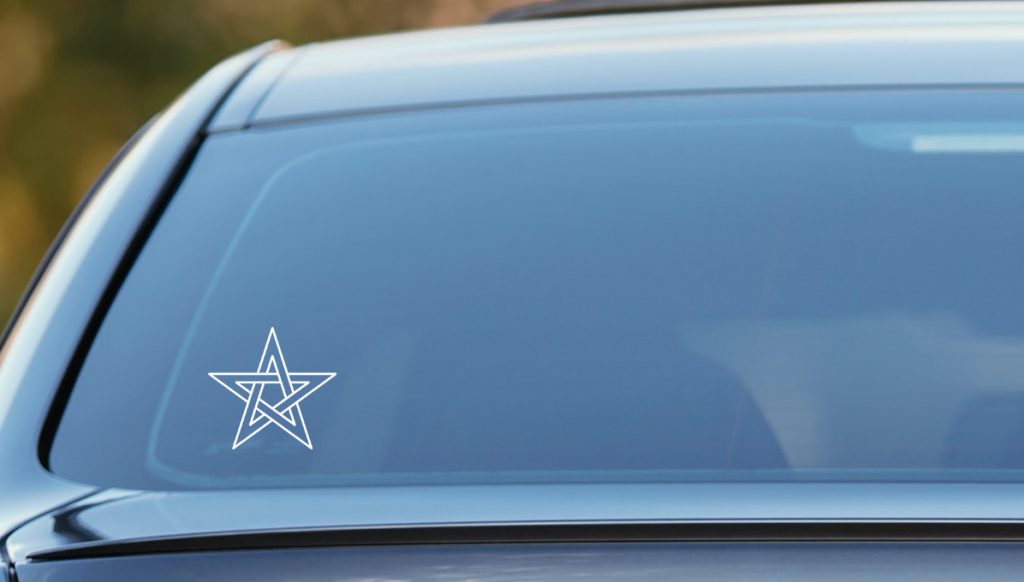 Pentagram sticker, 5 pointed star sticker - Elysiumology